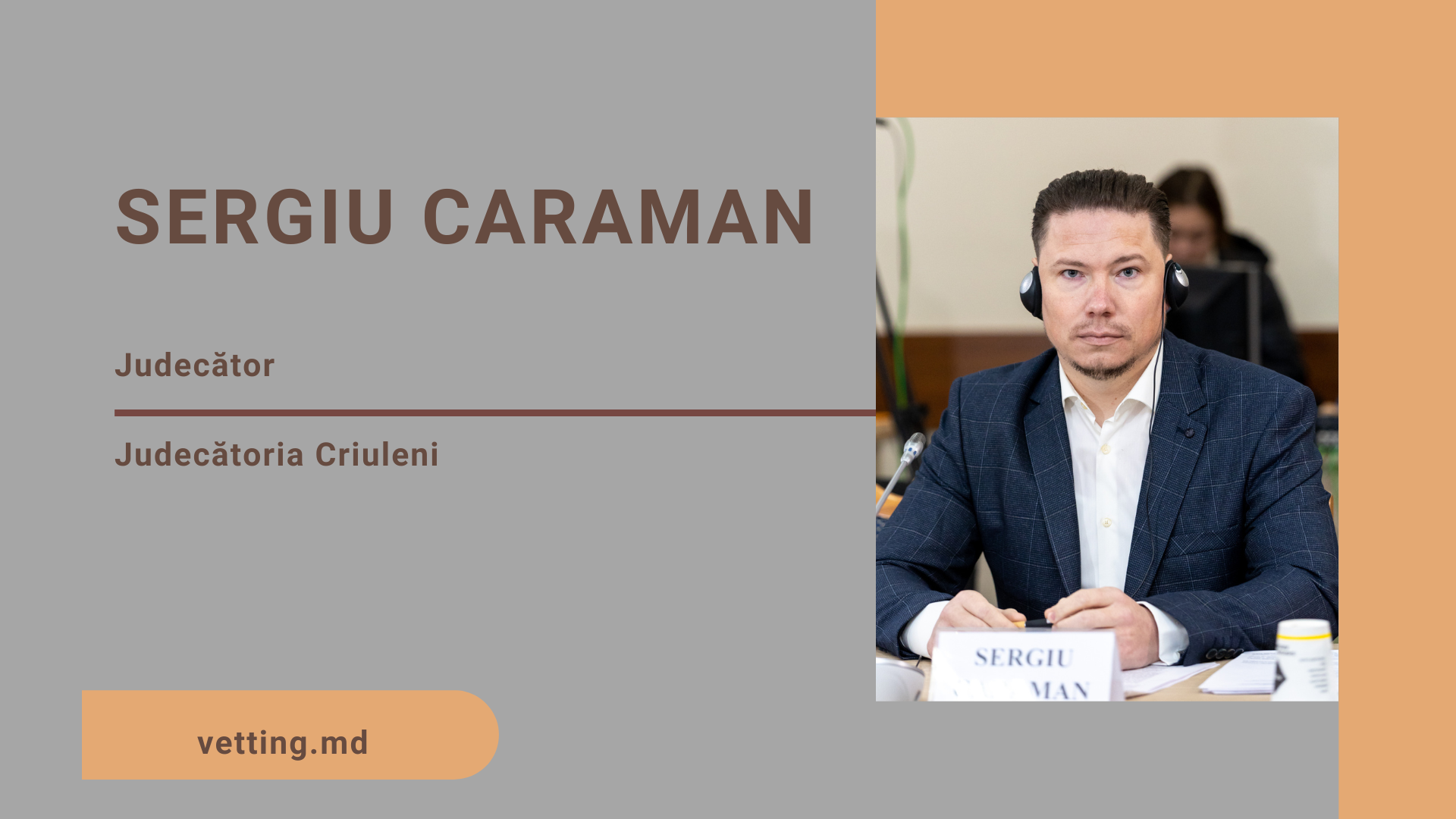 Public hearing of Sergiu Caraman - "Pre-Vetting" Commission