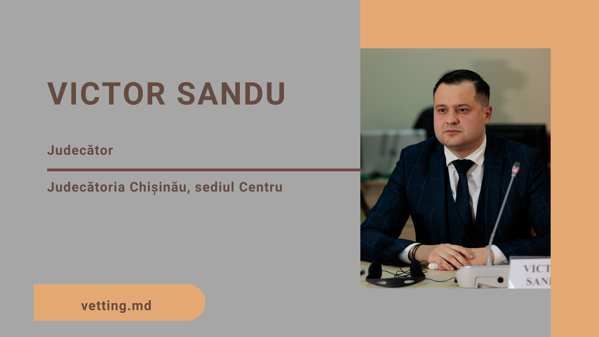 Audierea judecătorului Victor Sandu - Comisia „Pre-Vetting”
