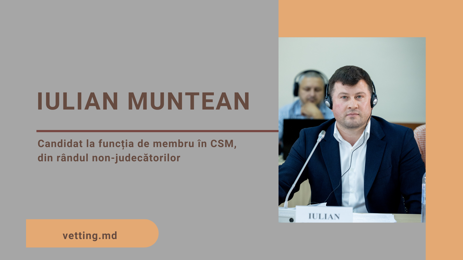 Public hearing of Iulian Muntean - "Pre-Vetting" Commission